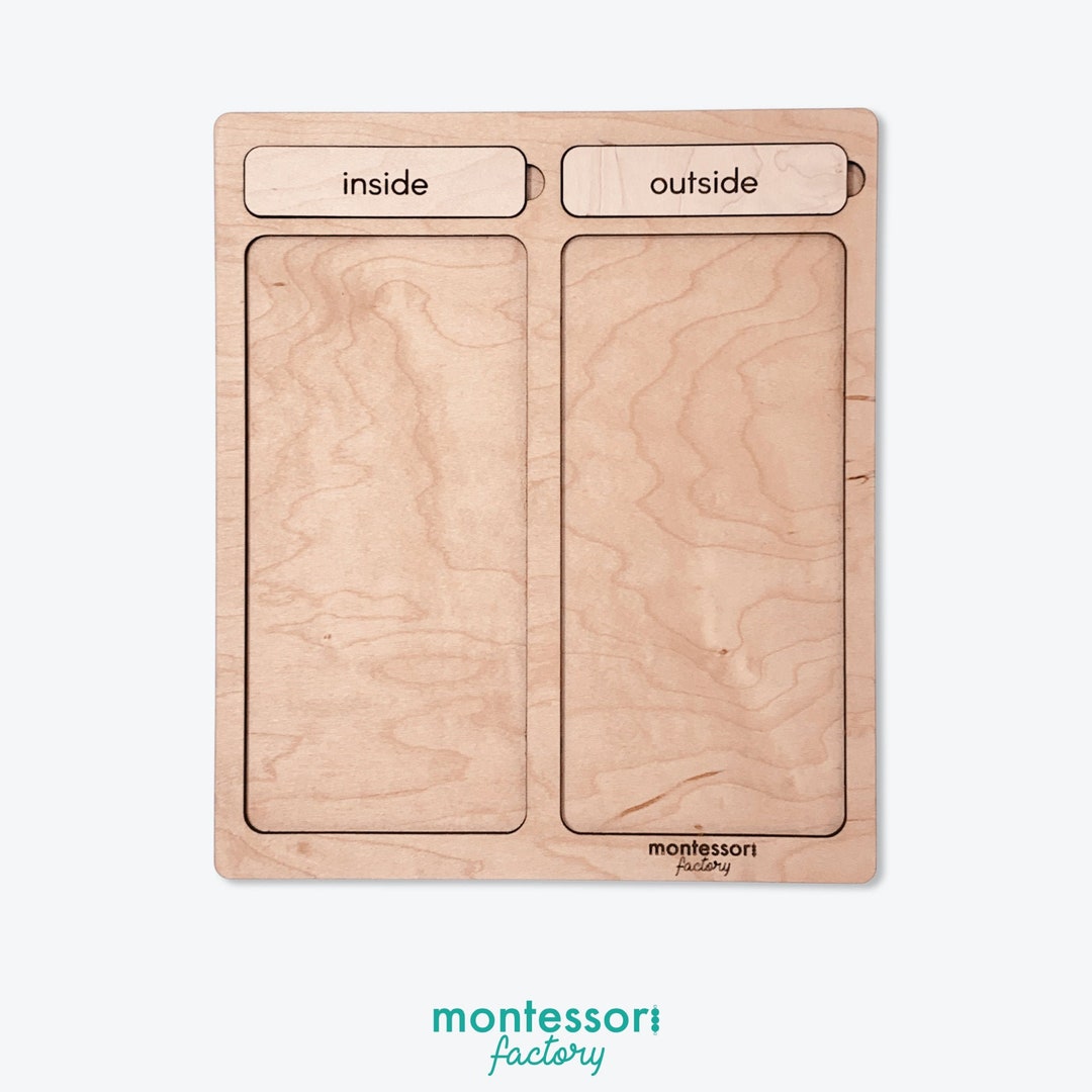 INSIDE or OUTSIDE? • Wooden Sorting Tray • Classification Wood Mat ...