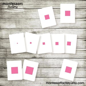 PINK TOWER Control Charts • Montessori Cards • Flash Cards ...
