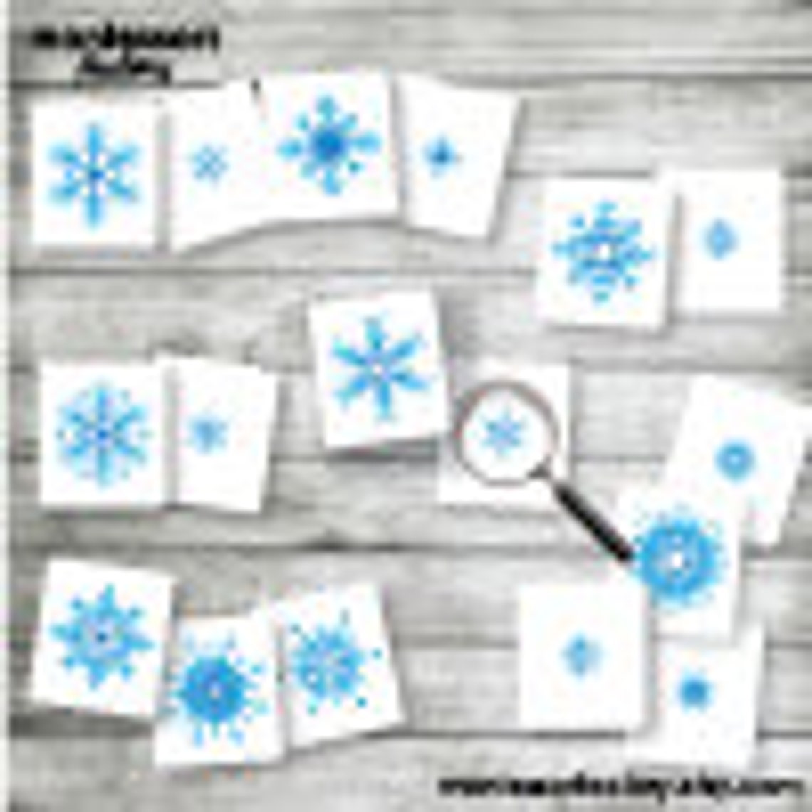 WINTER SNOWFLAKES Montessori Cards Flash Cards Sorting - Etsy