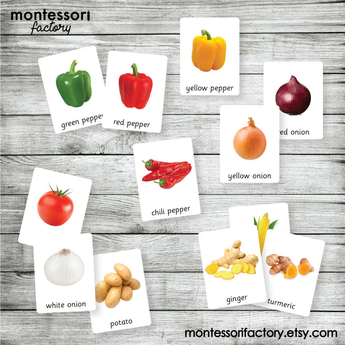 VEGETABLES real Pictures Montessori Cards Flash Cards - Etsy