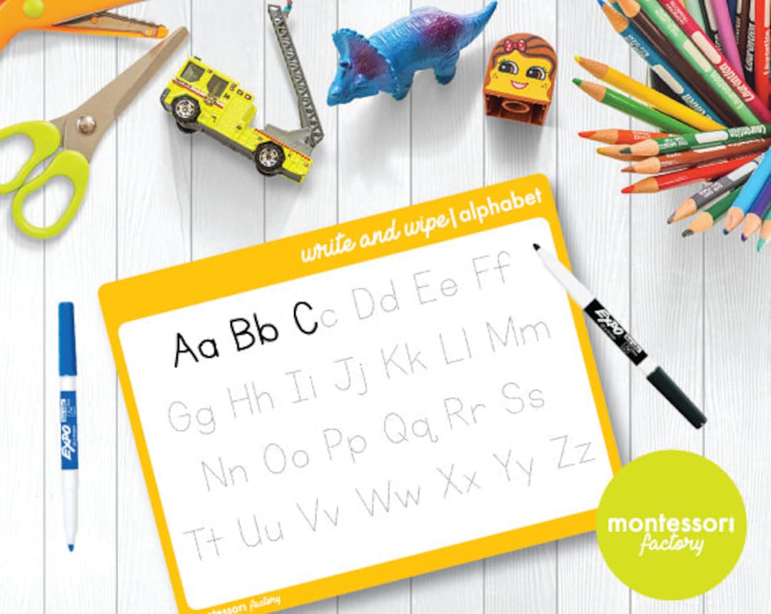 ALPHABET WRITE + WIPE Mat • Language • Alphabet (uppercase + Lowercase ...
