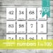 NUMBERS 1 TO 100 Montessori Cards Flash Cards Three Part Cards ...