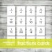FRACTION CARDS Montessori Nomenclature Flash 3 Parts Cards Educational ...