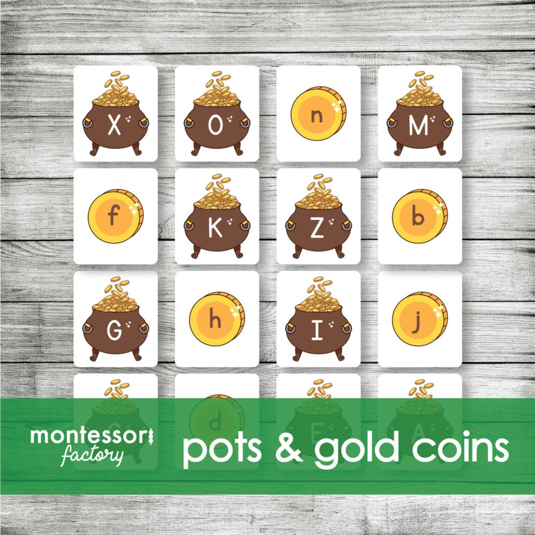 POT of GOLD and COINS • St Patrick • Matching Cards • Sorting Cards ...
