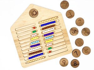 Montessori Bead Houses Printable Primary Math Activity Preschool Math ...