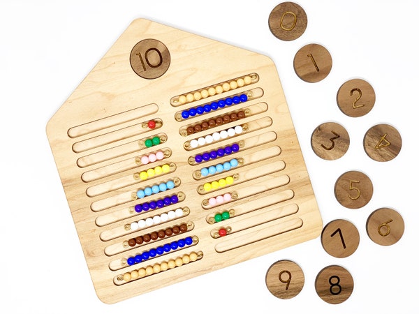 Montessori Bead Houses Printable Primary Math Activity Preschool Math ...