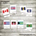 NORTH AMERICA FLAGS Montessori Cards Flash Cards Three - Etsy