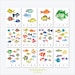 COUNTING FISHES Summer Montessori Counting Cards Clip - Etsy