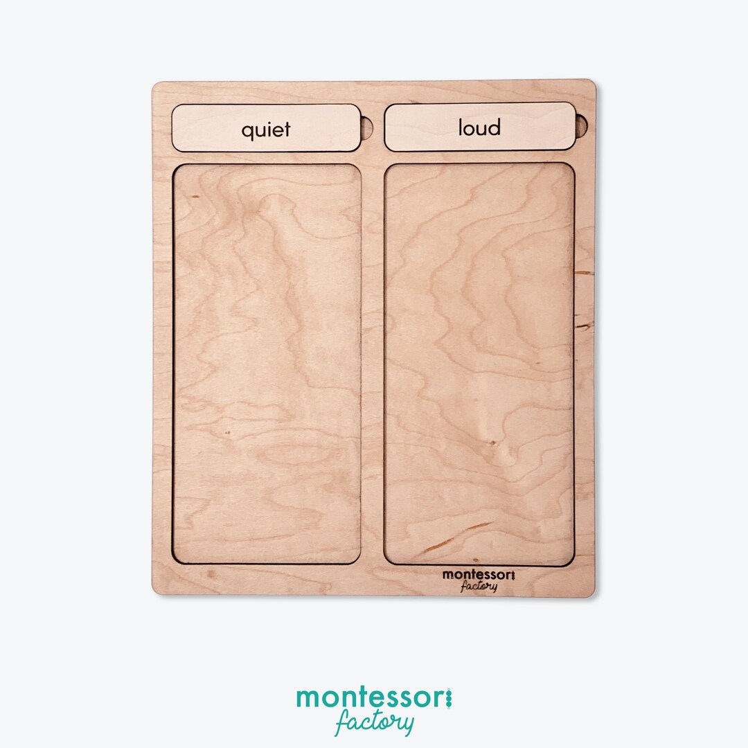 LOUD or QUIET Sound Level Hearing Sense Wooden Sorting Tray ...