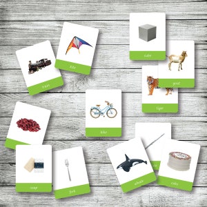 GREEN SERIES • Montessori Cards • Flash Cards • Three Part Cards ...