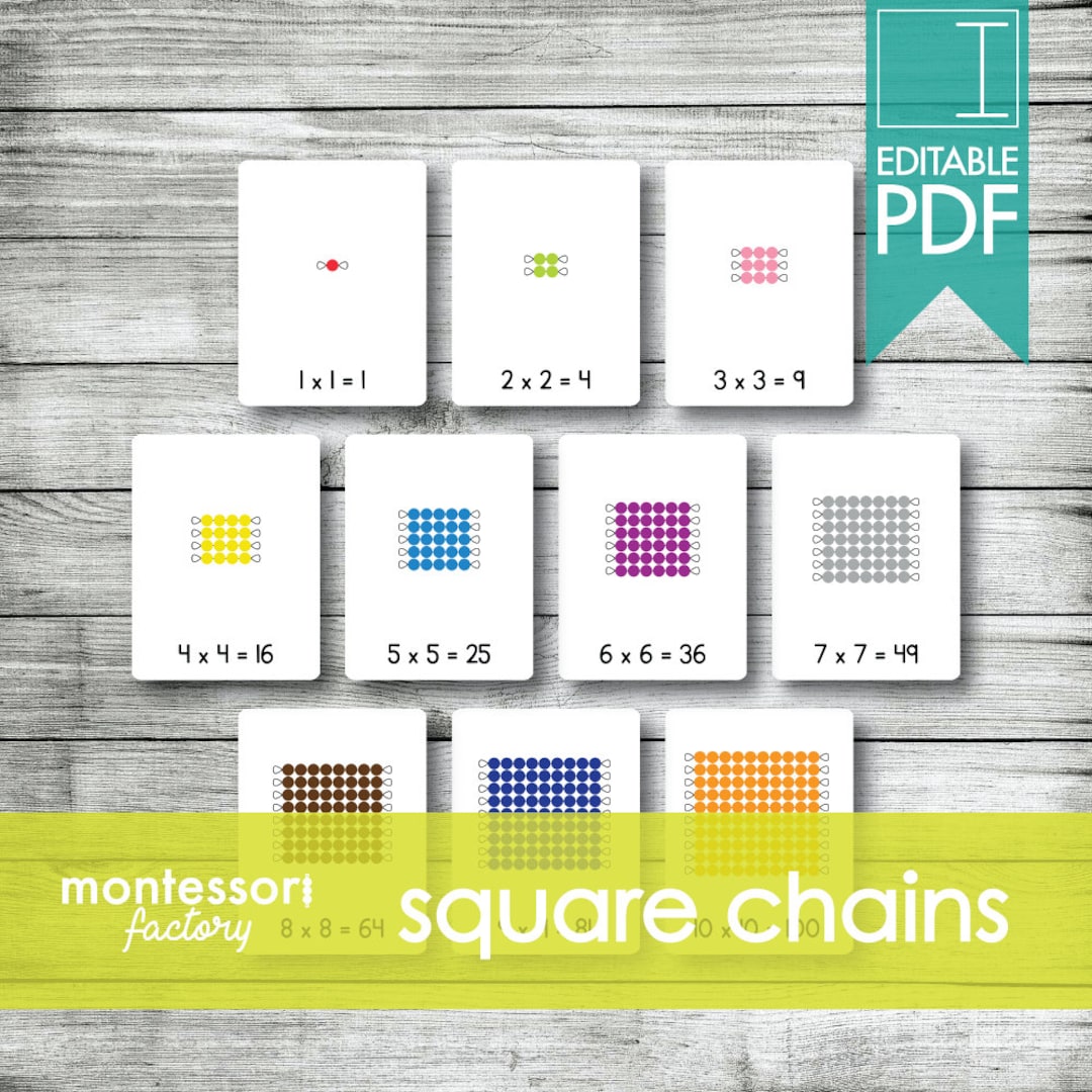 Montessori Square Chains