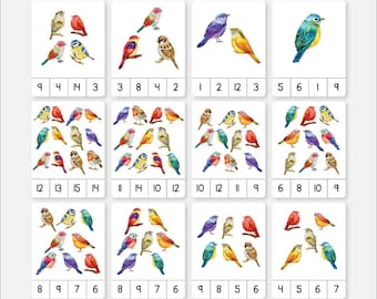 Spring Counting Cards • Spring Clip Cards • Spring Theme • Clip Cards ...