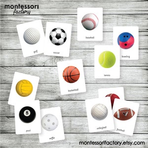 Montessori Sports Balls Nomenclature Cards (editable PDF) - Etsy