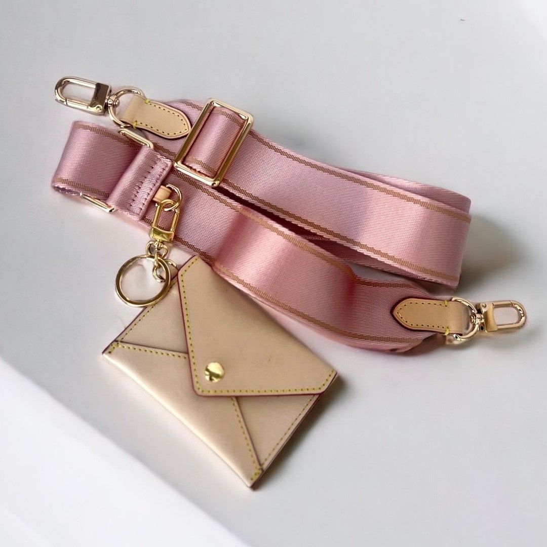 Adjustable Nylon Bag Strap + Card Holder Small Wallet ID Card Cowhide ...