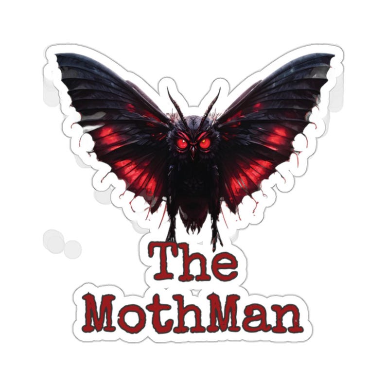 Mothman Kiss-cut Stickers by WOTW Printables - Etsy