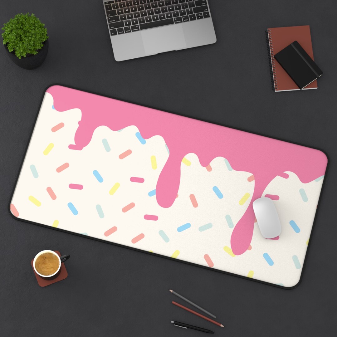 Pink Sprinkles Desk Mat - Etsy