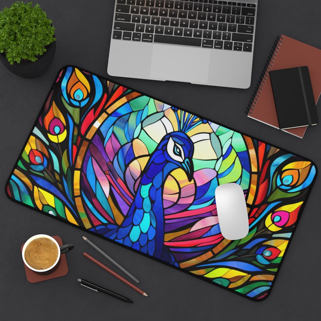 Peacock Desk Mat by WOTW PRINTABLES - Etsy