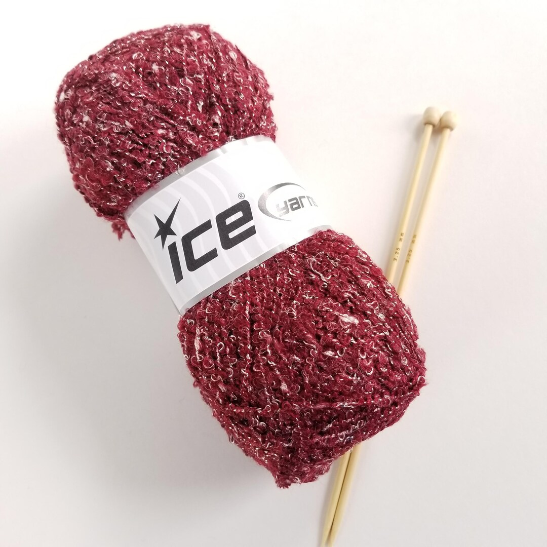 Ice Crisp Lurex Yarn Boucle Yarn Novelty Yarn Knitting - Etsy