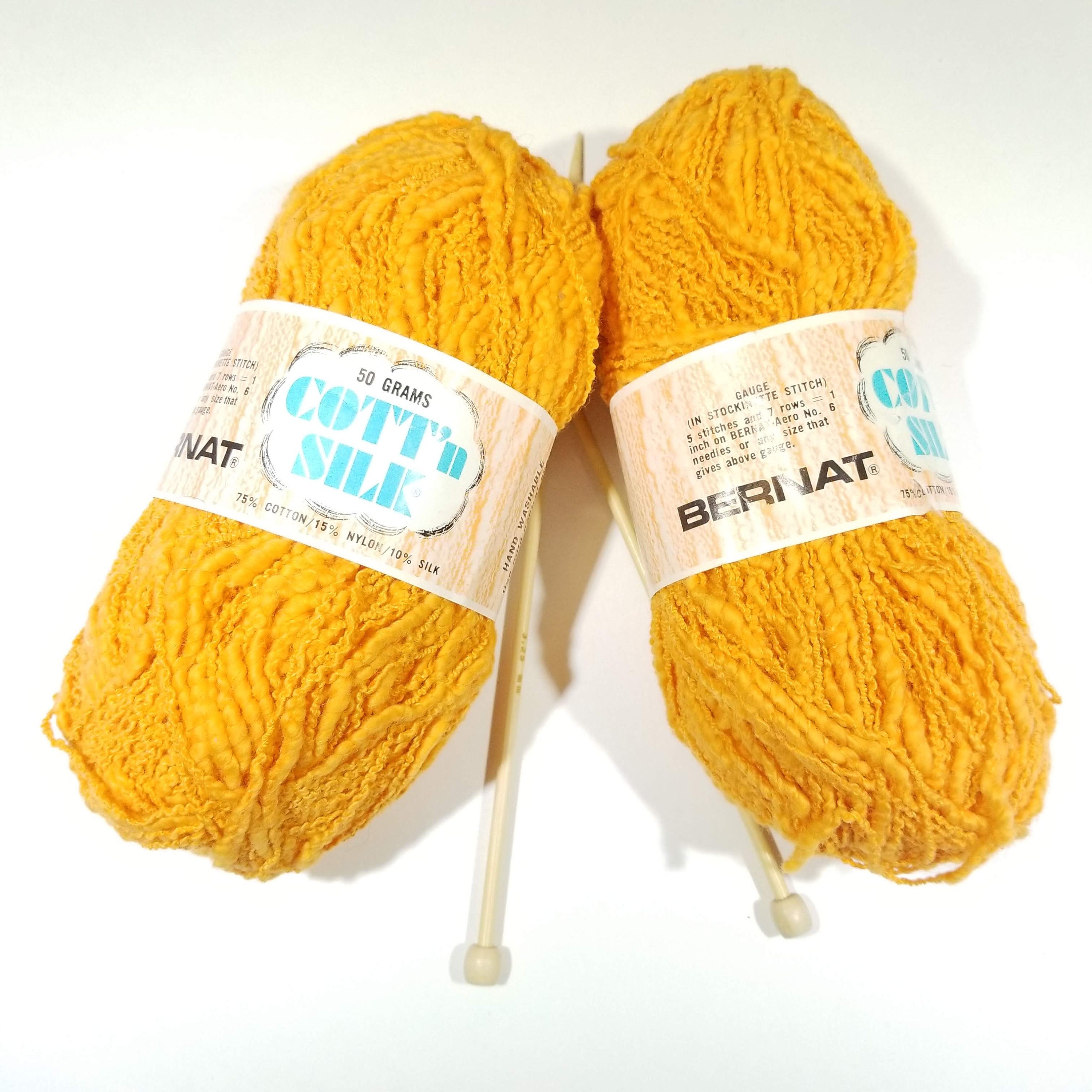 Cott'n Silk Yarn by Bernat, Vintage Yarn, Textured Yarn, Cotton Silk ...