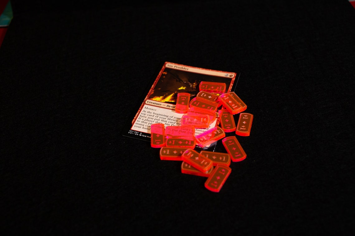 Acrylic Magic Plus 1 +1 Counters Tokens Set - MTG Magic the Gathering ...