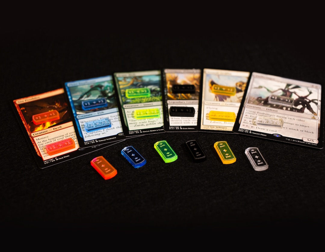 Acrylic Magic Plus 1 +1 Counters Tokens Set - MTG Magic the Gathering ...