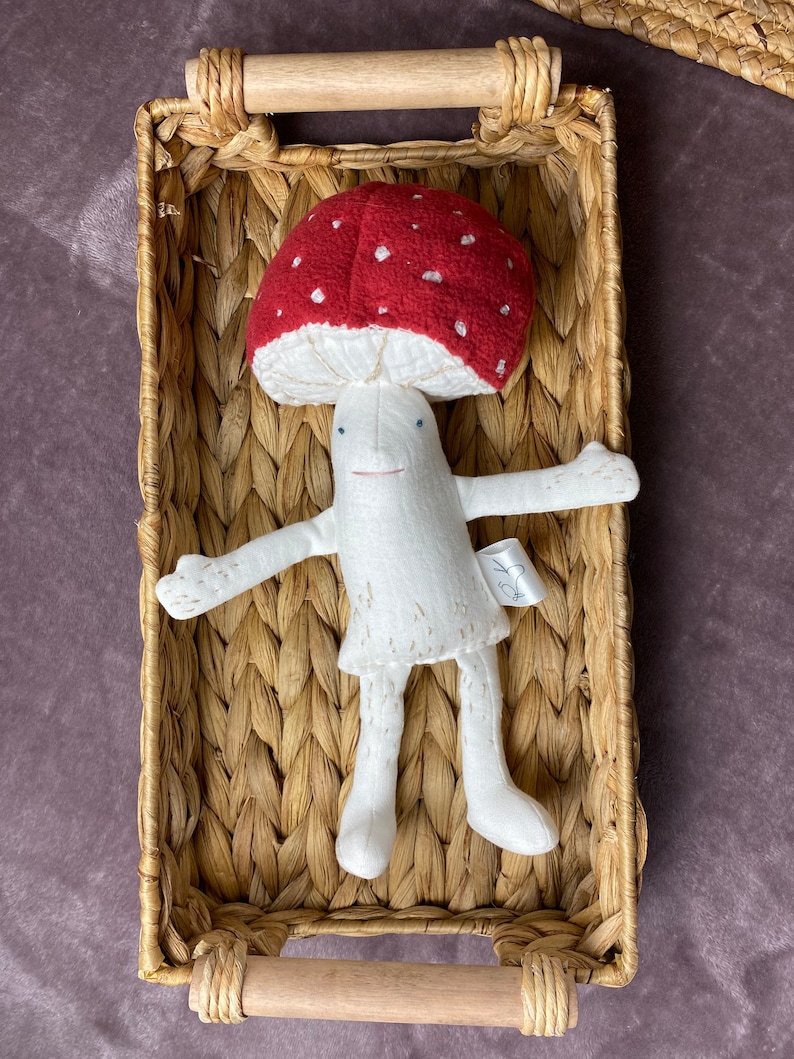 Mushroom Plushie: Handmade Fungi Stuffed Animal, Nursery Decor - Etsy