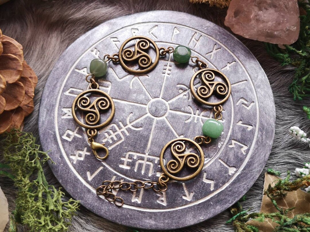 Bracelet TRISKELE Wicca Wiccan Witch Witchy Witch Witchcraft Gothic ...
