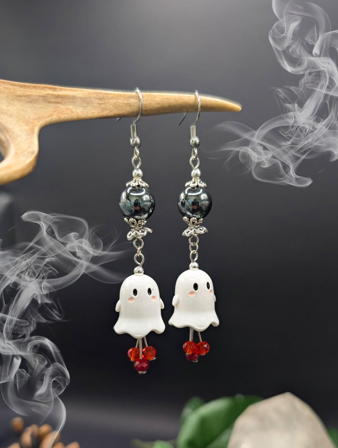Earrings BLOOD SPIRIT || Ghost Blood Drops Halloween Cute Witchy Ghost ...