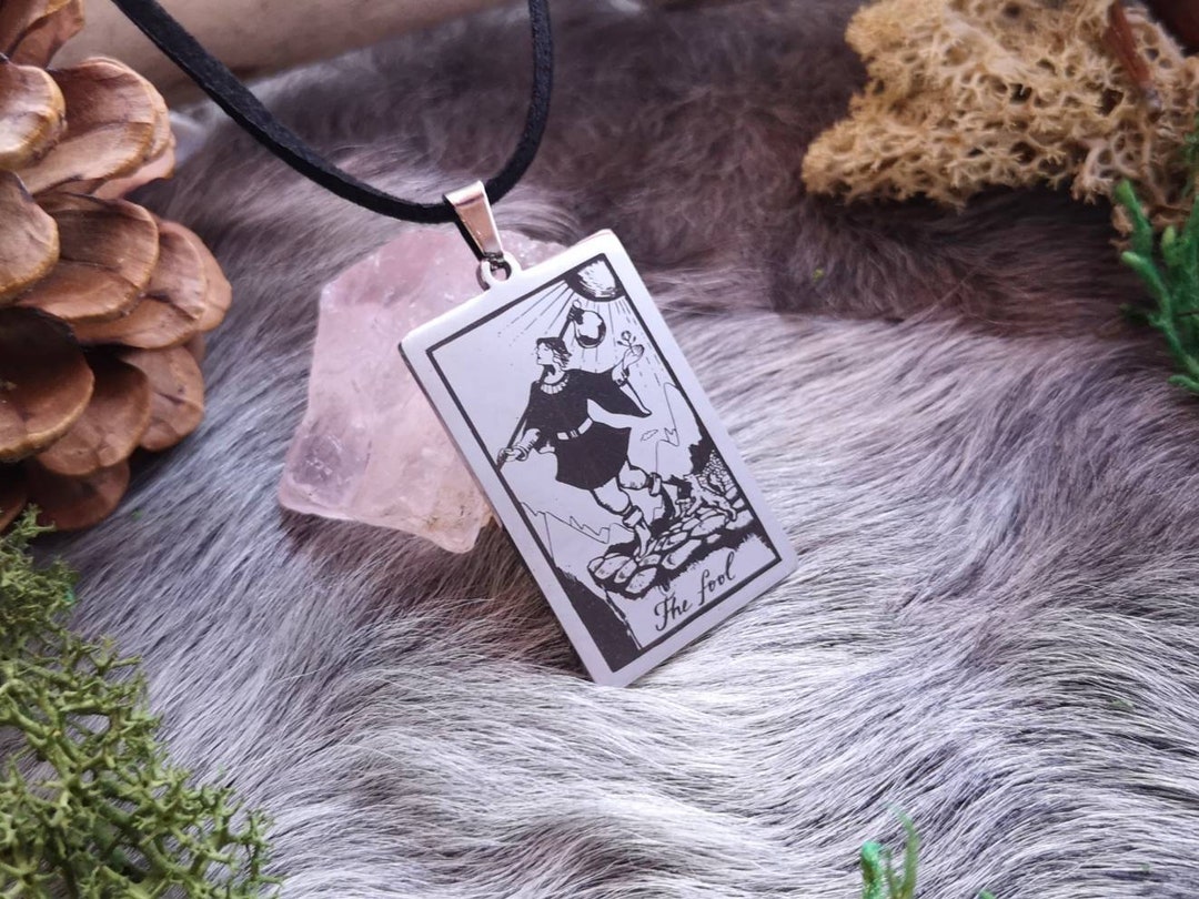 Tarot Necklace THE FOOL the Fool Tarot Card Reading Wicca Wiccan Witch ...