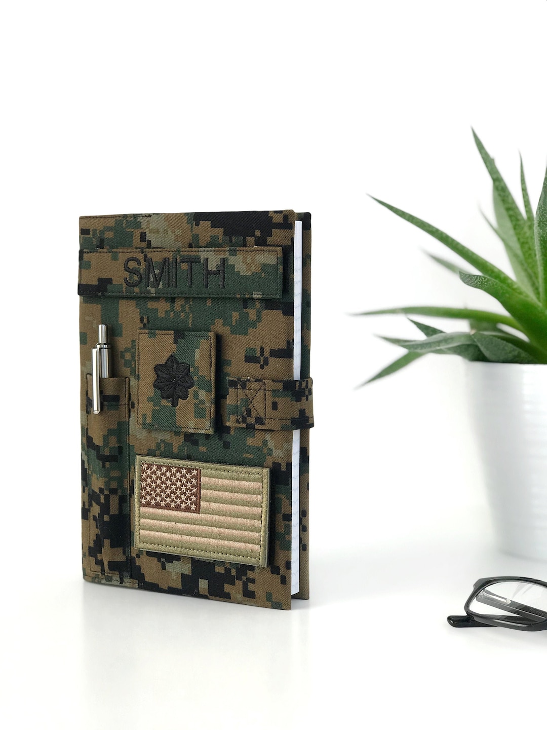 Book Cover for Green Journal With Hook and Loop Closure Military ...