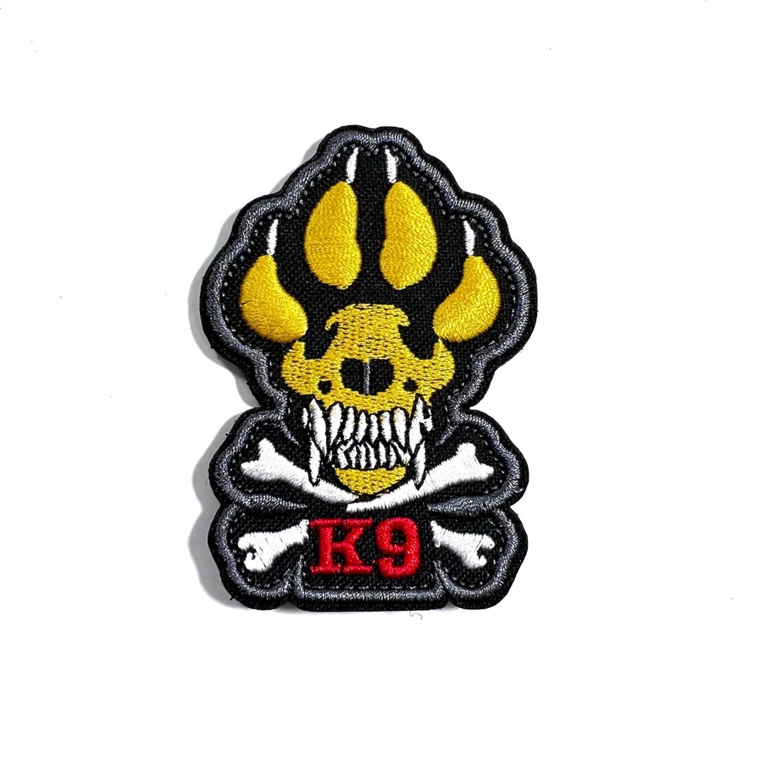 K9 Yellow Unit Patch With Hook and Loop Tape for Book Covers, Backpacks ...