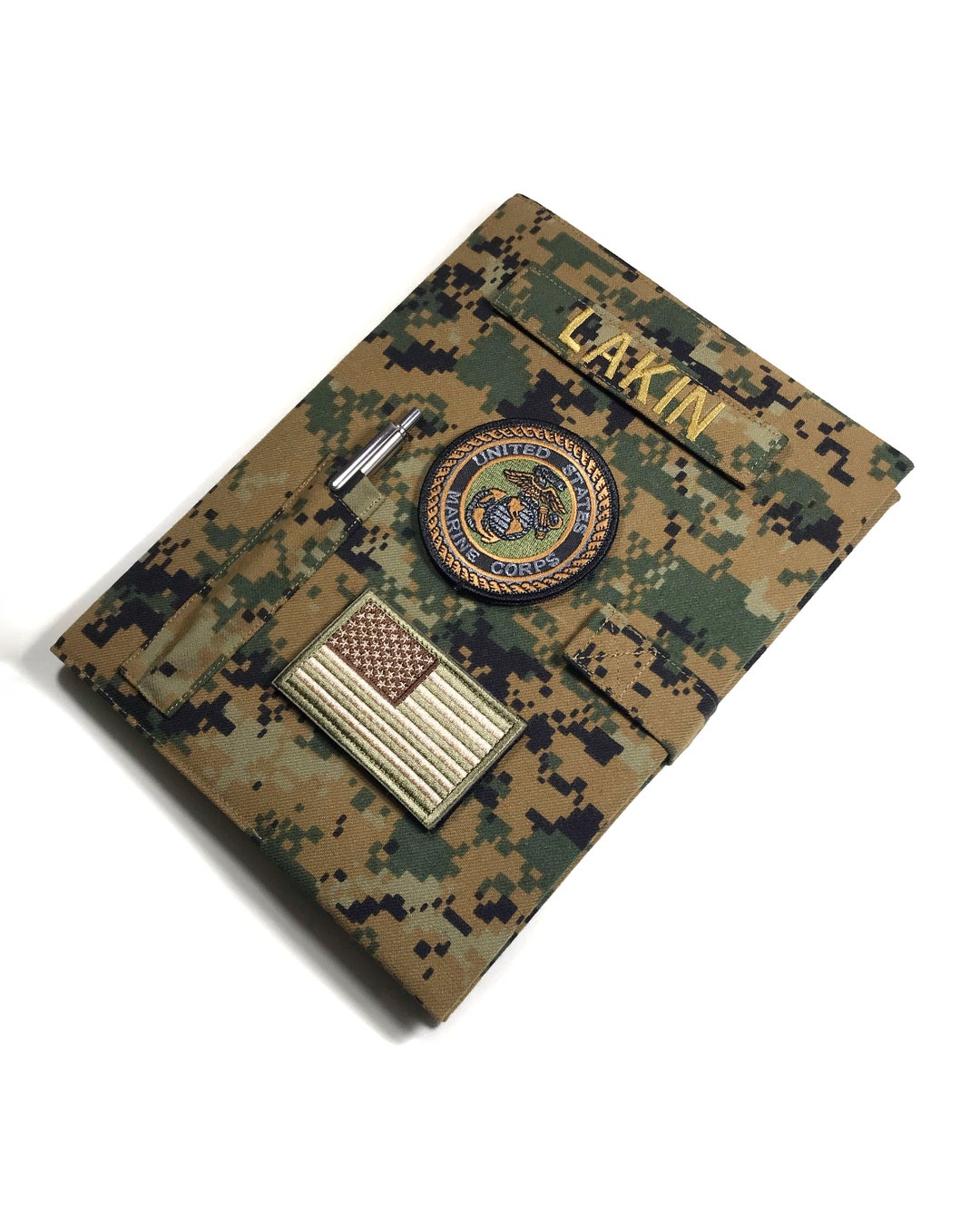 Military Book Cover for Big Record Book (10.5 X 8 In.) With Loop Tape ...