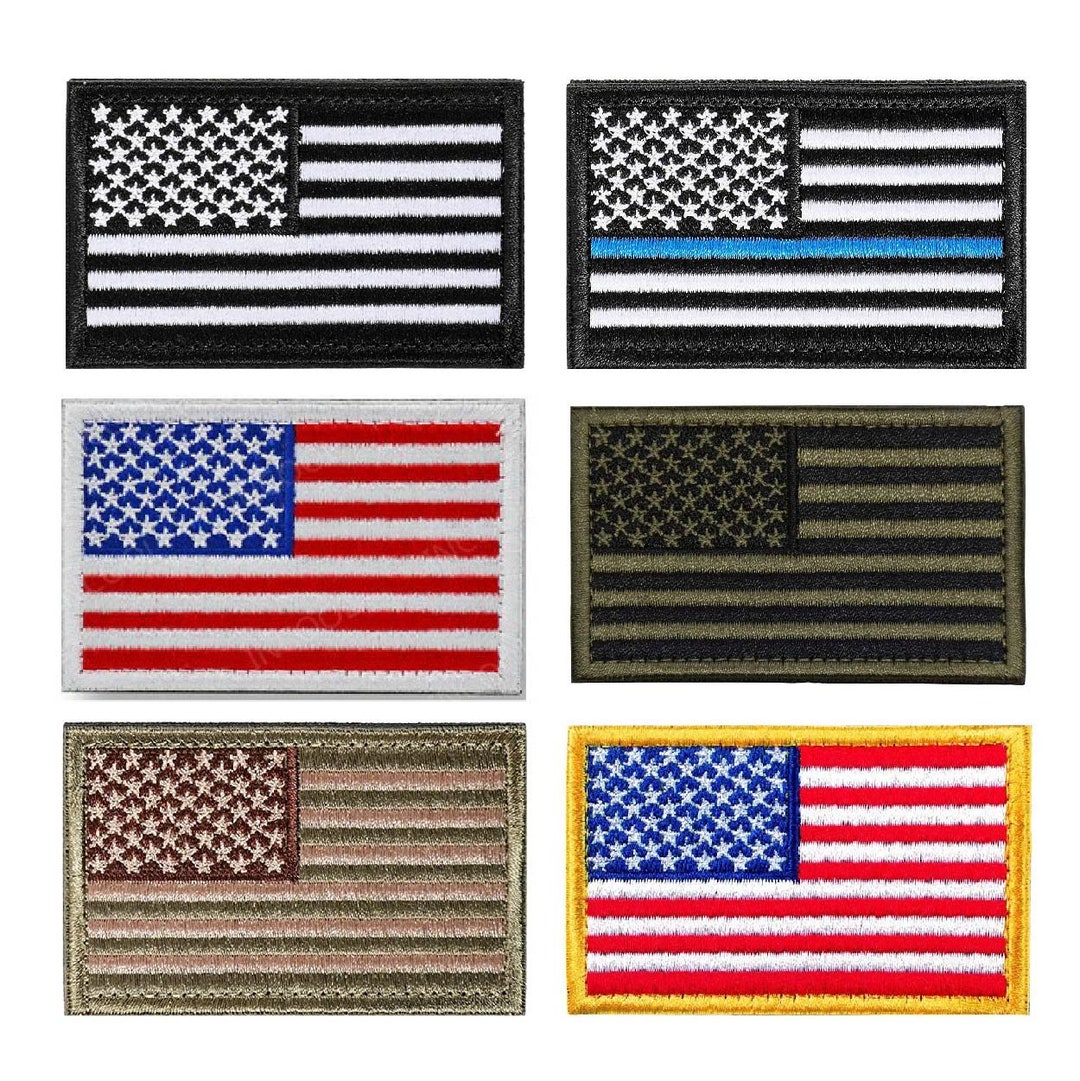 Tactical USA Flag Patch With Hook and Loop for Book Covers, Backpacks ...