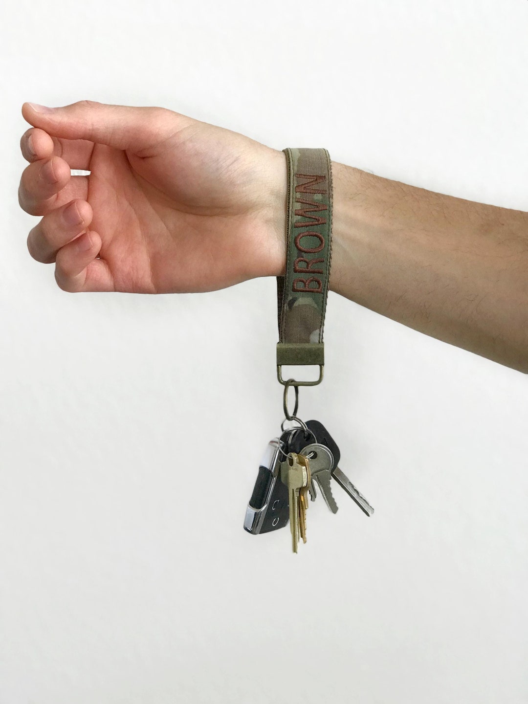 Custom Military Key Chain / Wrist Strap | Embroidered | Military Key ...