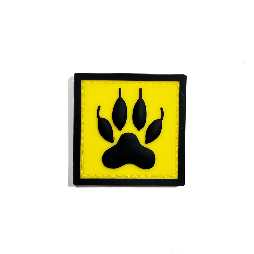 PVC K9 Dog Paw Patch With Hook Tape for Book Covers, Backpacks ...