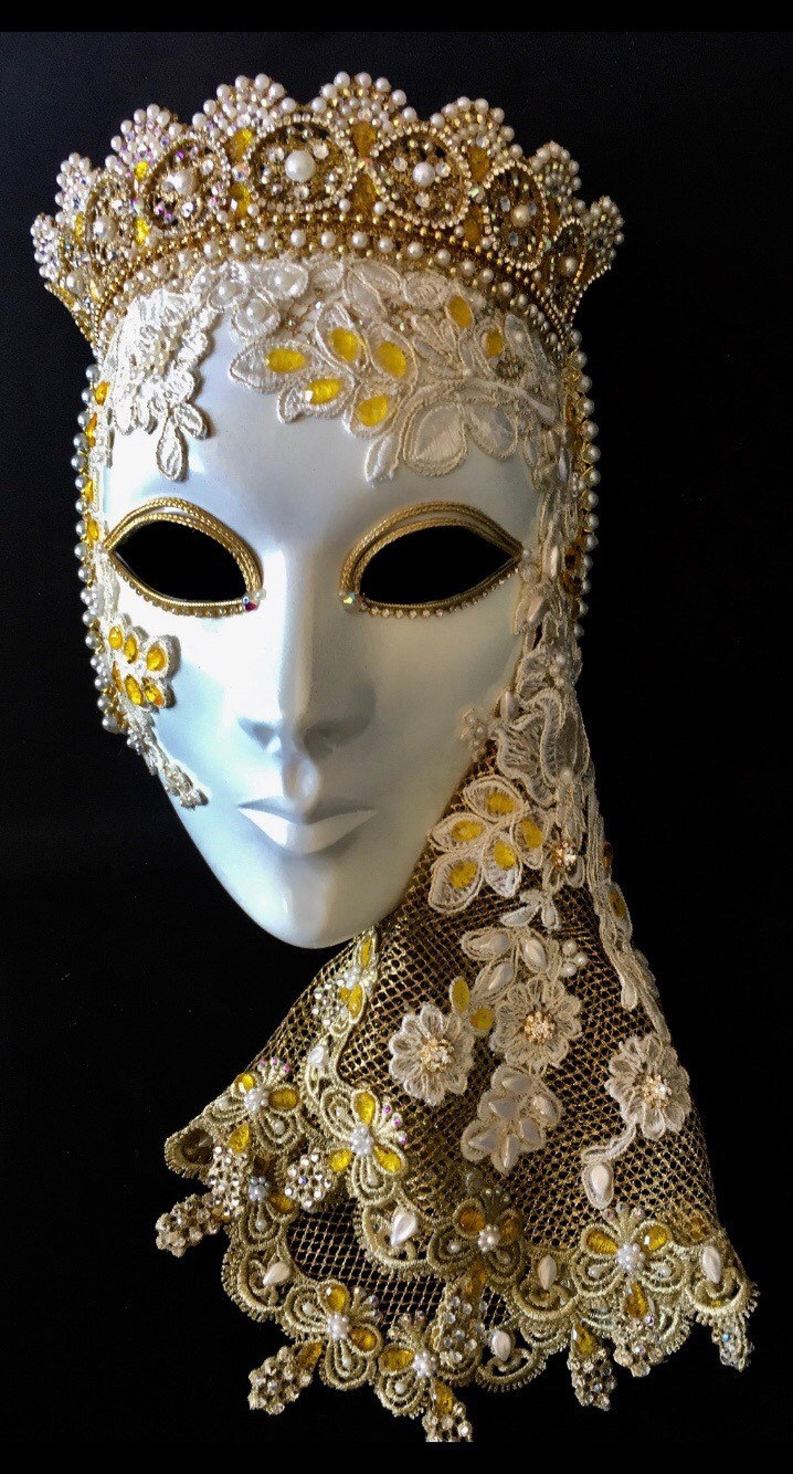 Full Face Decor Mask venetian Princess - Etsy