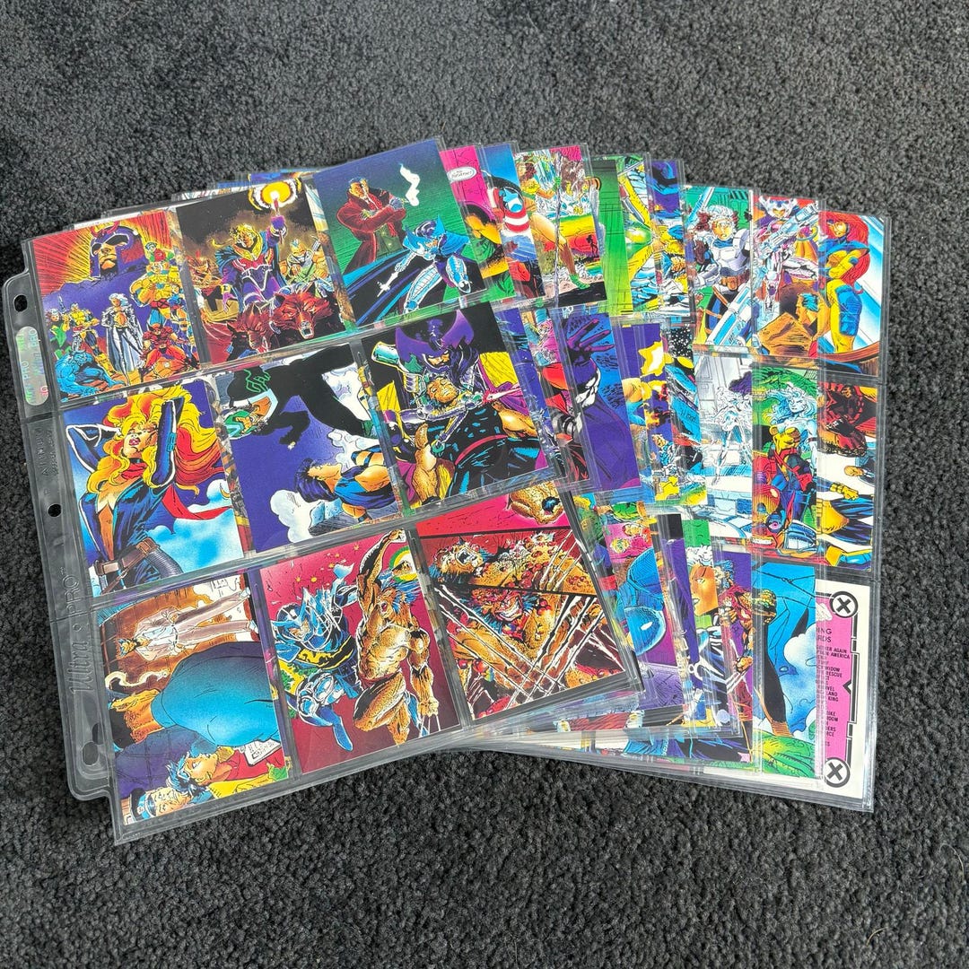1991 Comic Images Marvel X-men Complete Trading Card Set (1-90) NM/M ...