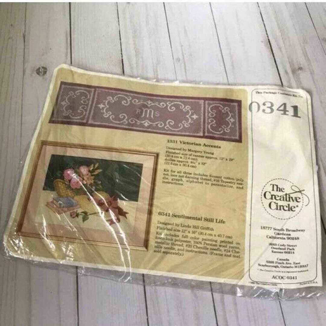Sentimental Still Life Vintage Needlecraft Kit by the Creative Circle ...
