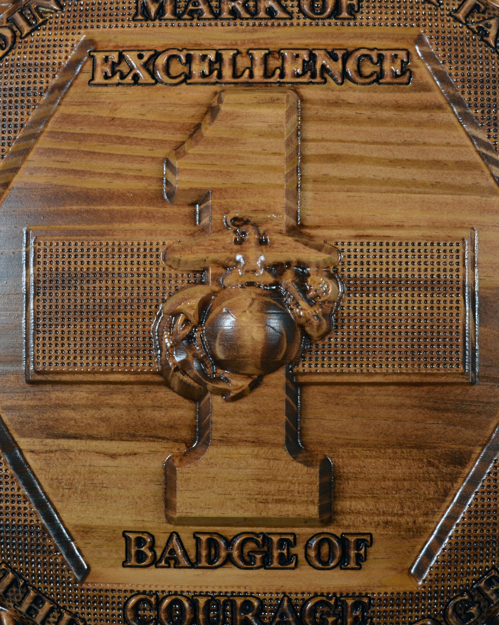 USMC 1st Landing Support Battalion, Red Patchers, 3d Wood Carving ...