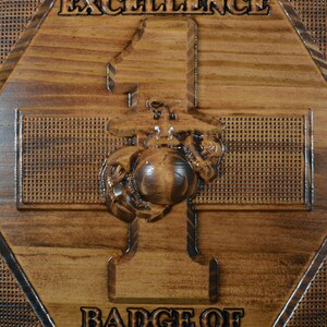 USMC 1st Landing Support Battalion, Red Patchers, 3d Wood Carving ...