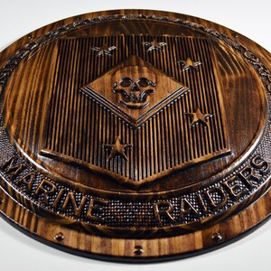 USMC Marine Raiders Shield, Stained 3d Wood Carving, Military Plaque - Etsy