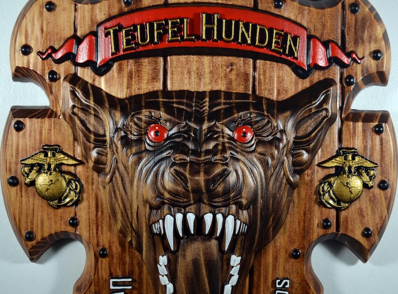 USMC Devil Dog 15" Teufel Hunden Military Plaque - Etsy