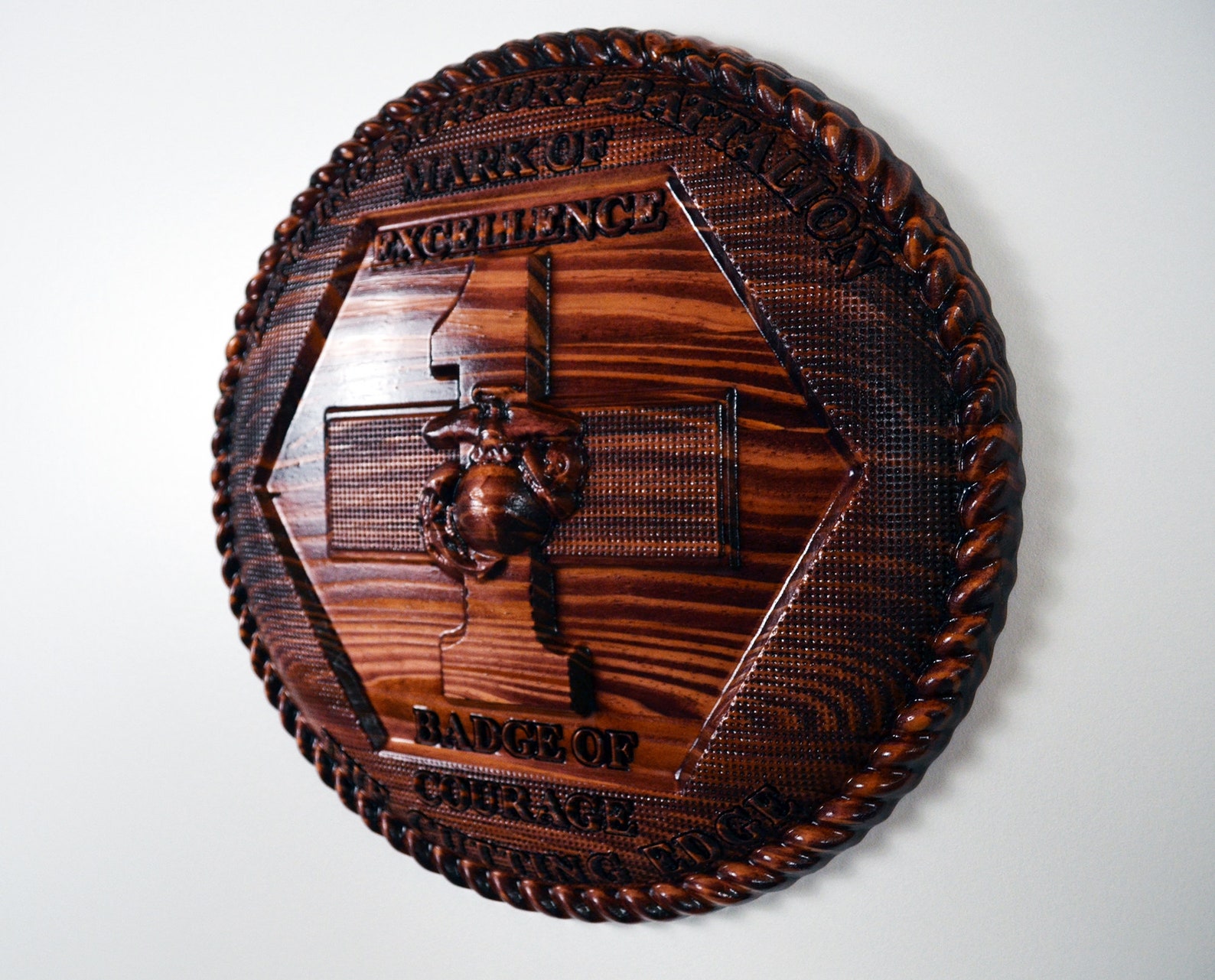 USMC 1st Landing Support Battalion Red Patchers 3d Wood - Etsy