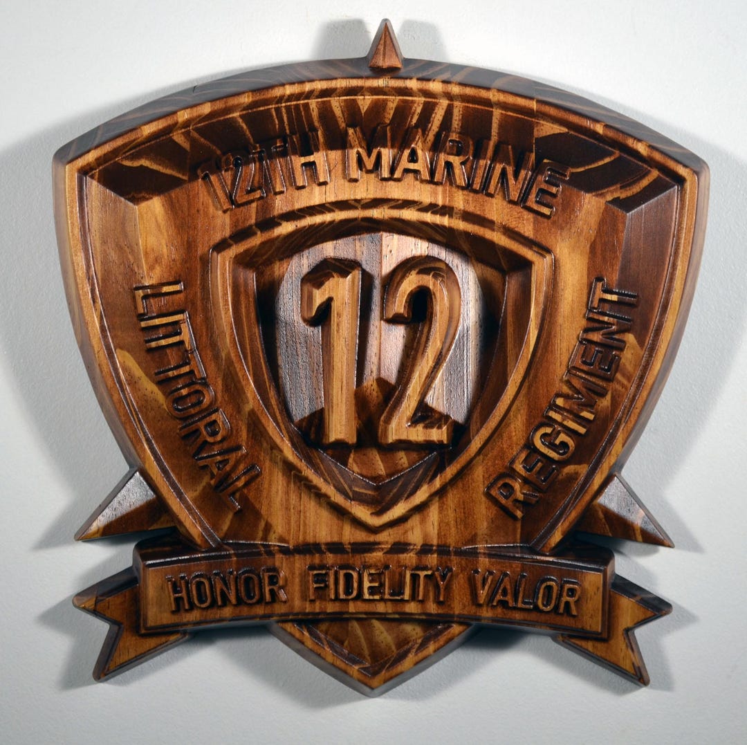 USMC 12th Marine Littoral Regiment, 12" Military Plaque - Etsy