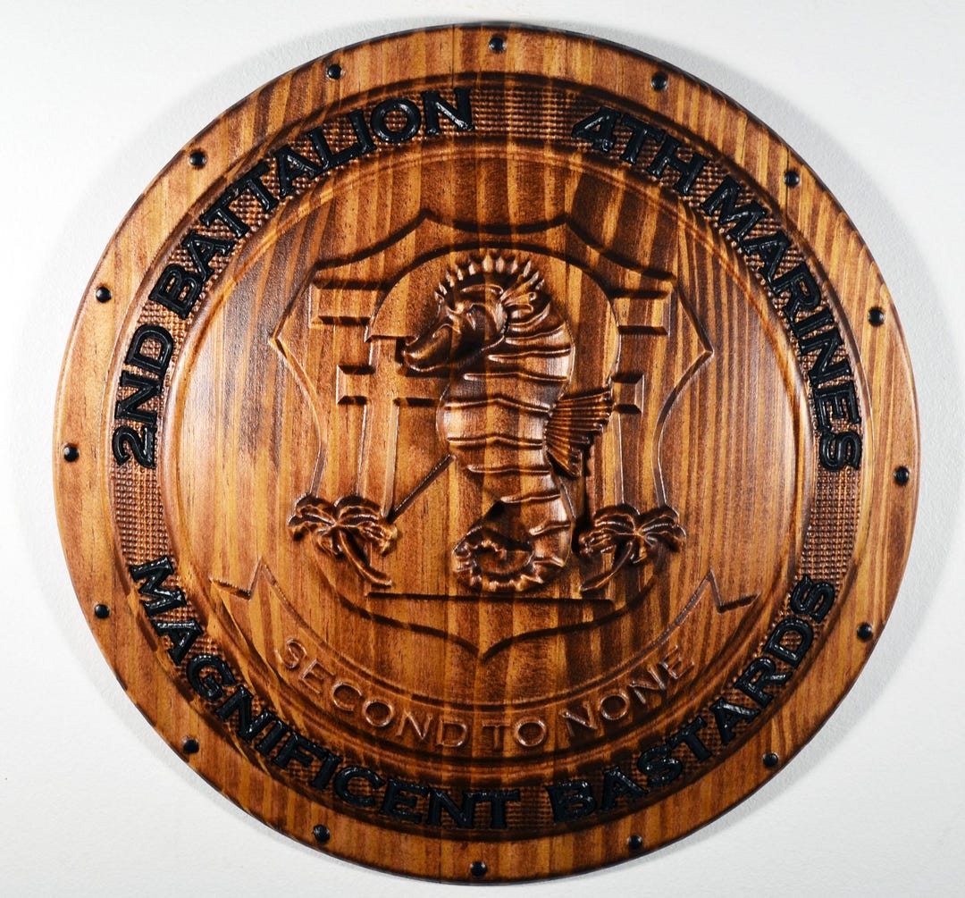 USMC 2nd Battalion 4th Marines 12" Shield Unit Plaque - Etsy