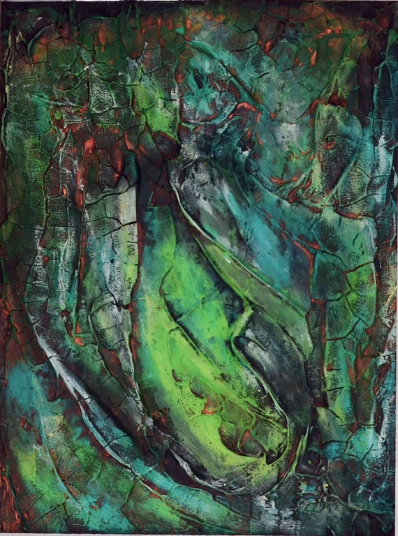 Abstract Textured Landscape Painting on Canvas Panel Mixed - Etsy