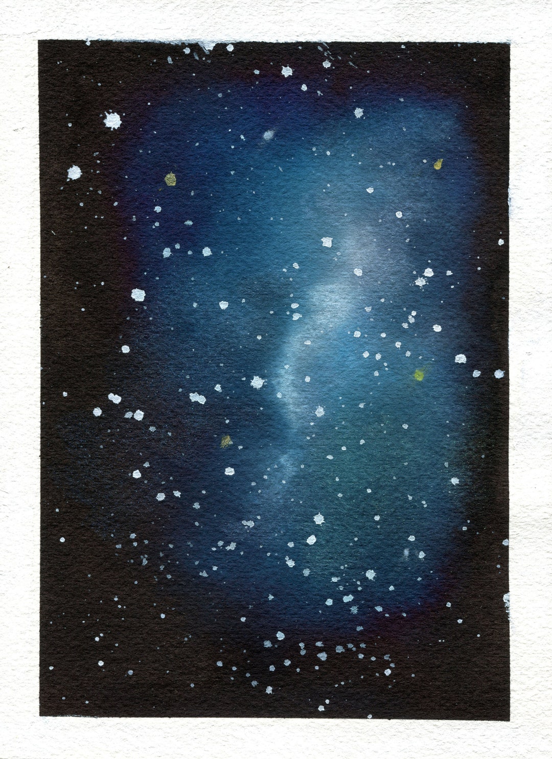 Galaxy Original Hand Painted Watercolor Painting, Set of 4 5 X7 Nebula ...
