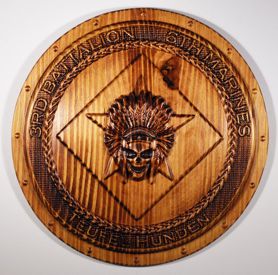 USMC 3rd Battalion 6th Marine Shield, US Marine Corps, CNC Carving ...