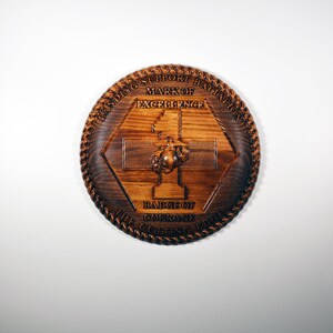USMC 1st Landing Support Battalion, Red Patchers, 3d Wood Carving ...