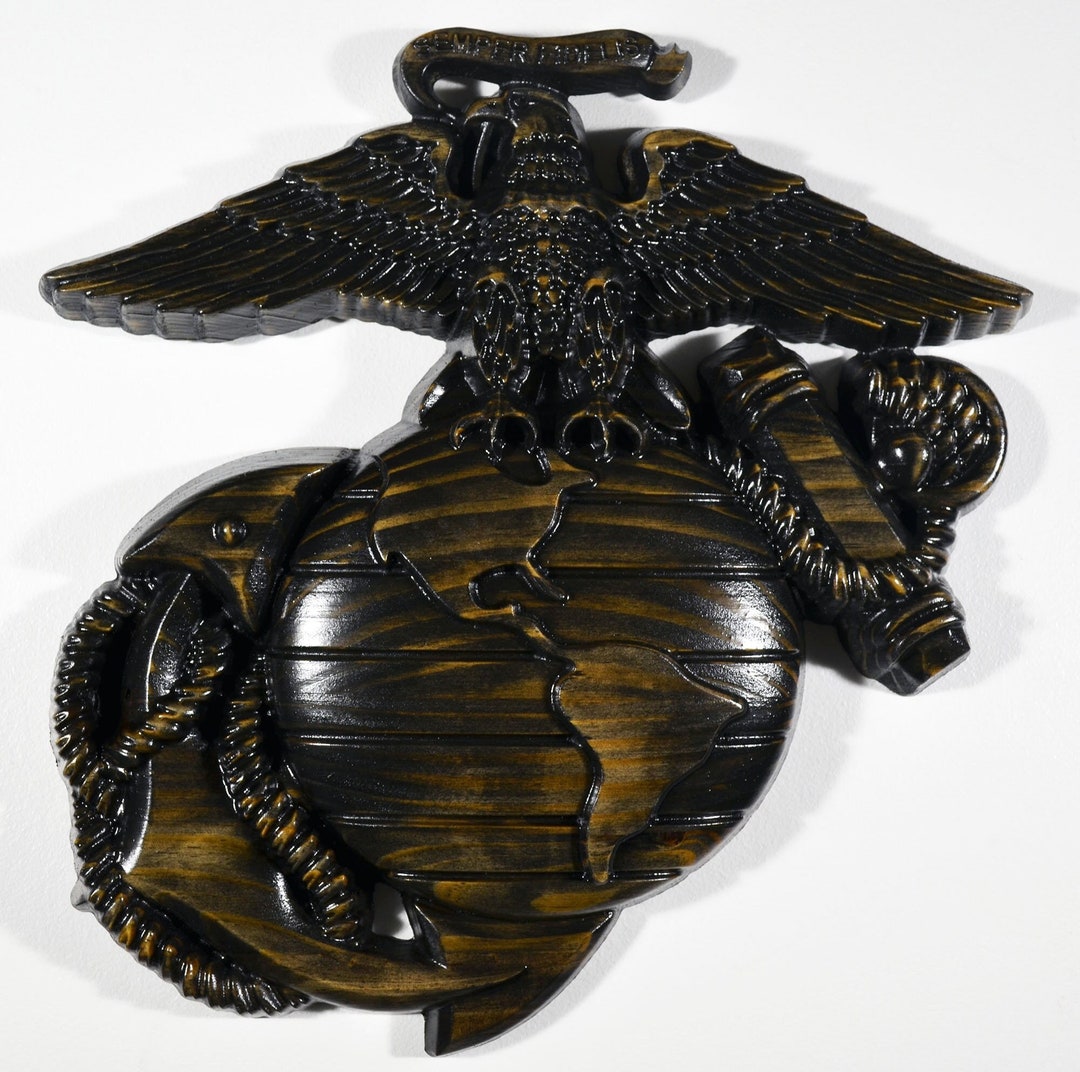 USMC Eagle Globe Anchor 12, Marine Corps, EGA, Black, Military Plaque ...